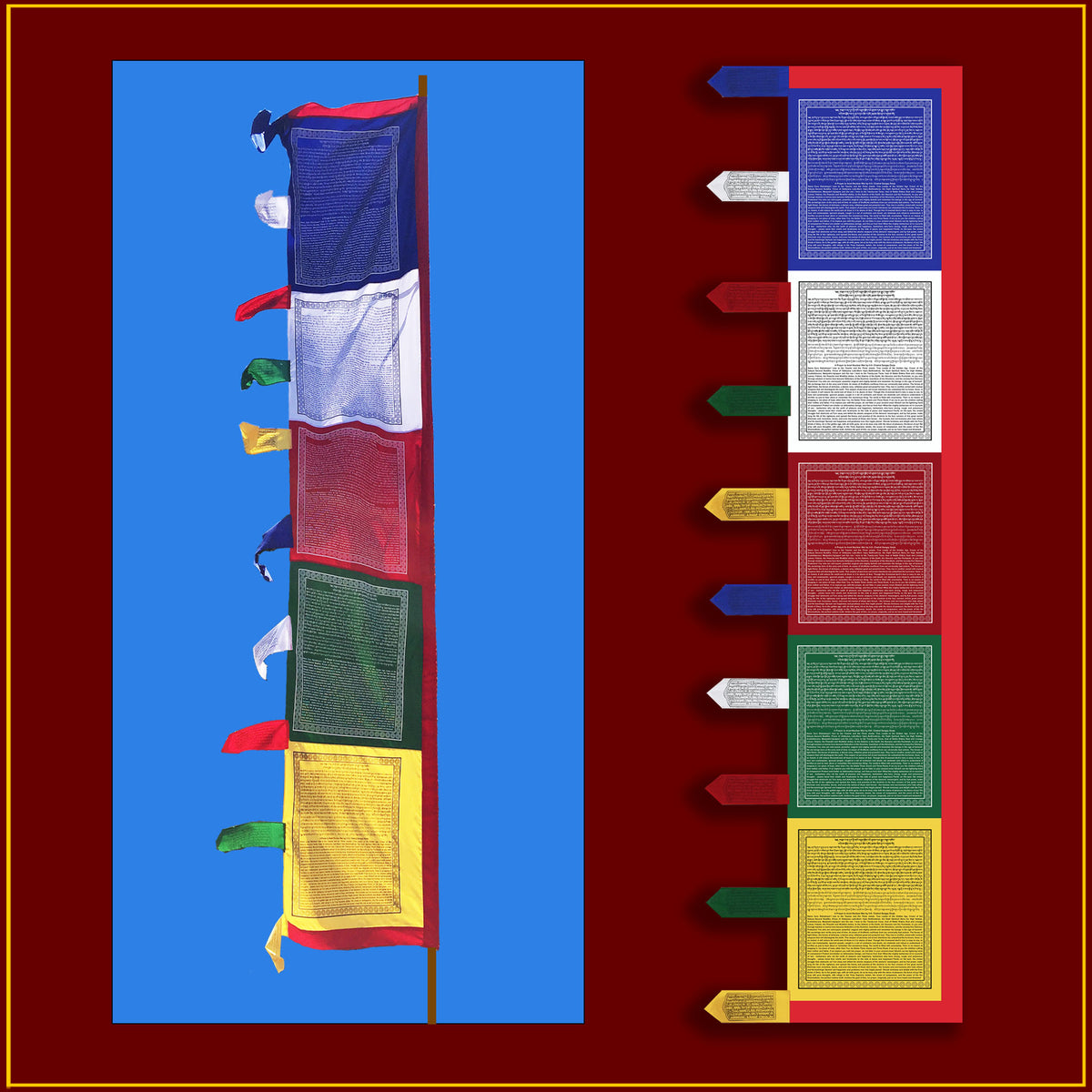 5 Color Avert Nuclear War - 10' Tall – Prayer Flags & Dharma Banners ...